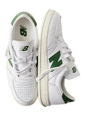 NEW BALANCE New Balance T500 Low-Top Suede And Leather Sneakers White/dark Alpine Green