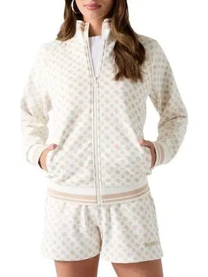 Guess Aggie Full-zip Sweatshirt - Cream