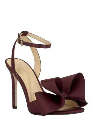 Jessica Simpson Olivine Ankle Strap Sandal Dark Cherry Matte Satin