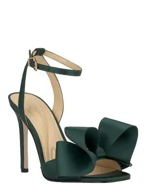 Jessica Simpson Olivine Ankle Strap Sandal Dark Pine Matte Satin