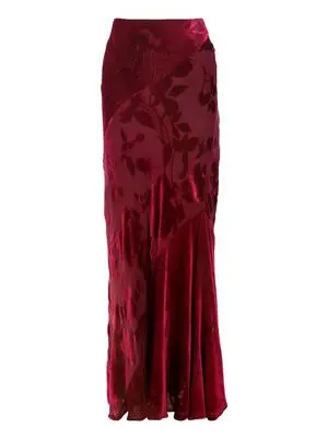 Roberto Cavalli Panelled Maxi Skirt - Red