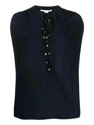 Stella McCartney Buttoned Silk Blouse - Black