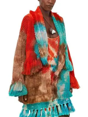 Alanui California Dreaming Tie-dye Cardigan - Orange