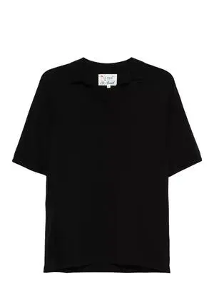 MC2 SAINT BARTH Cotton Polo Shirt - Black