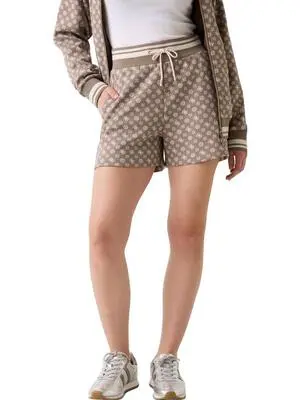 Guess Tie Waist Printed Shorts - Brown