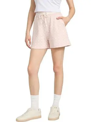 Guess Tie Waist Printed Shorts - Pink