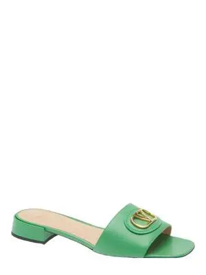 Valentino Garavani Vlogo Slide Sandal - Green