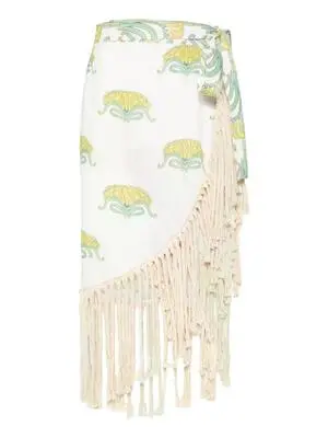MAISON LA PLAGE Marie Louis Wrap Skirt - Neutrals