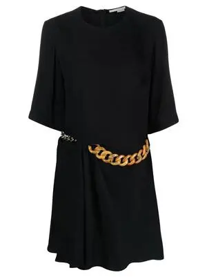 Stella McCartney Falabella Chain Mini Dress - Black