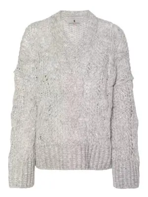 Ermanno Scervino Chunky Cable-knit Jumper - Grey