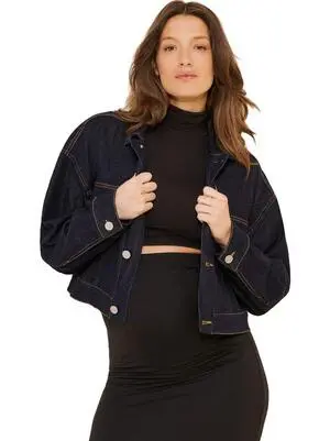 EMILIA GEORGE Greta Trucker Jacket - Dark Denim