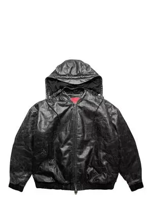 KUSIKOHC Leather Bomber Jacket - Black