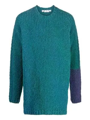 Off-White Chunky Knit Jumper - Blue