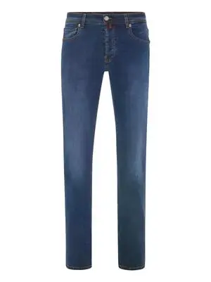 BILLIONAIRE Logo-patch Straight-leg Jeans - Blue