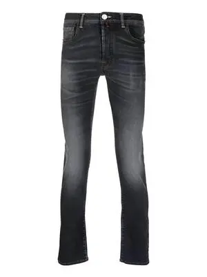 BILLIONAIRE Logo-patch Super Straight Jeans - Grey