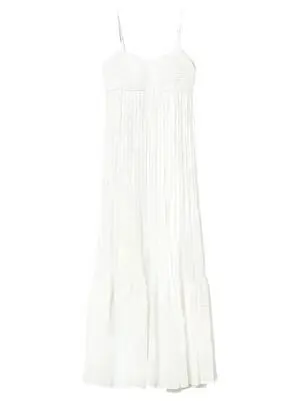 TWINSET Pleated Maxi Dress - White