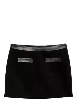 Casablanca Open-weave Mini Skirt - Black