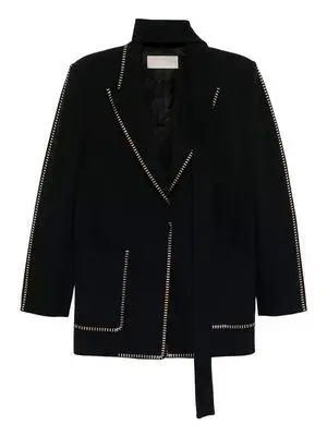 Elie Saab Stud-embellished Blazer - Black