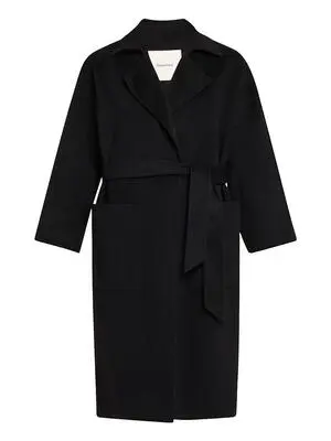 NANUSHKA Alamo Wool-Blend Long Wrap Coat
