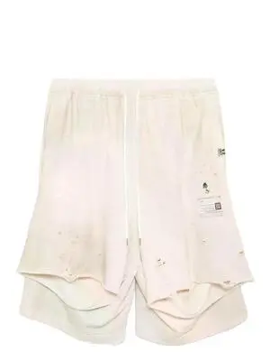 Mihara Yasuhiro Distressed Track Shorts - Neutrals