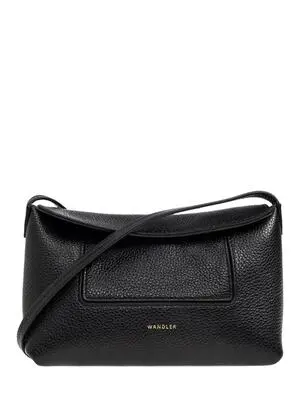 WANDLER Penelope Leather Shoulder Bag - Black