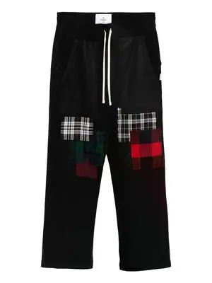 Junya Watanabe Tartan Check-patchwork Sweatpants - Black