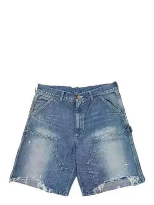 SAINT MXXXXXX Distressed Denim Shorts