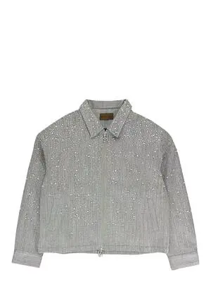 BIRTH OF ROYAL CHILD Rhinestone-embellished Light Jacket - Grey