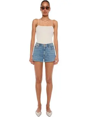 MOTHER The Tomcat Matinee Denim Shorts - Light Blue