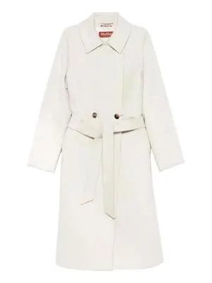 Max Mara Virgin Wool Coat - White