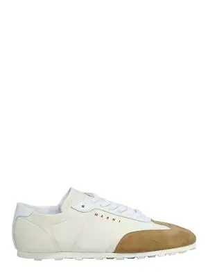 Marni Softy Soccer Suede-panelled Sneakers - White