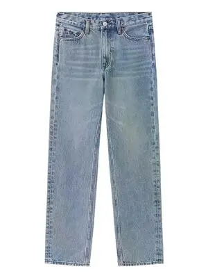 HEY JOANIE Logo-patch Straight Leg Jeans - Blue