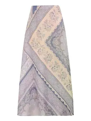 ZIMMERMANN Mix-Print Maxi Skirt