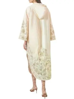 Zimmermann Printed Hooded Midi Dress - Neutrals