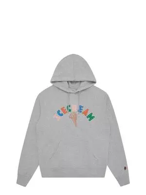 ICECREAM Conne-Print Hoodie Grey