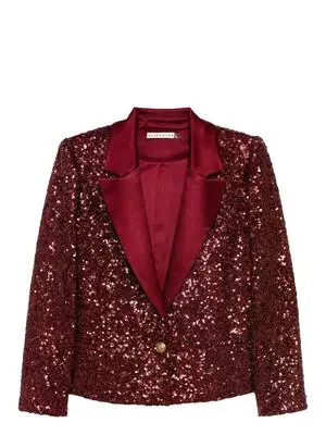 Alice + Olivia Devyn Sequin-embellished Blazer - Red