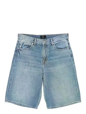 7 For All Mankind Mason Denim Shorts - Blue