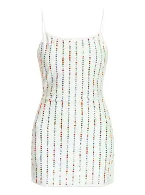 Oseree Rhinestone-embellished Minidress - White