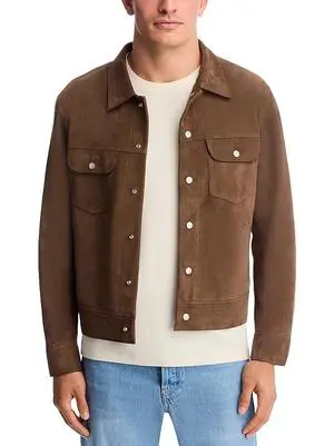 FRAME Suede Trucker Jacket - Mocha