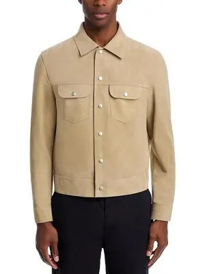 FRAME Suede Trucker Jacket - Oxford Beige