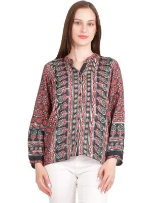RAAS Ayla Muslin Silk Button-Up Top