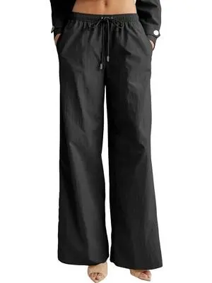 L'Agence Valkyrie Drawstring Waist Pants Black