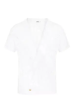 AMIR SLAMA Broderie-anglaise Shirt - White