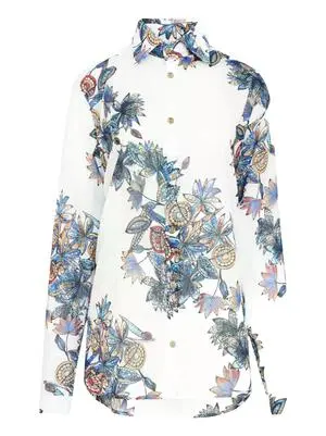 AMIR SLAMA Floral-print Shirt - White