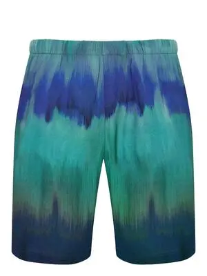 AMIR SLAMA Tie-dye Print Shorts - Blue