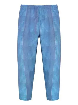 AMIR SLAMA Checked Trousers - Blue