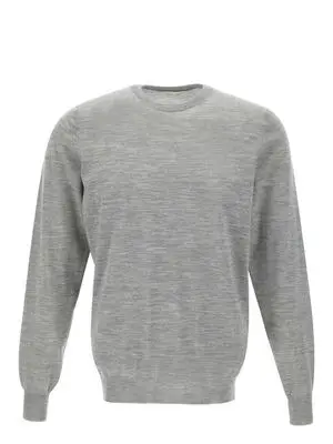 FILIPPO DE LAURENTIIS Merino Wool Crew Neck Sweater Grey