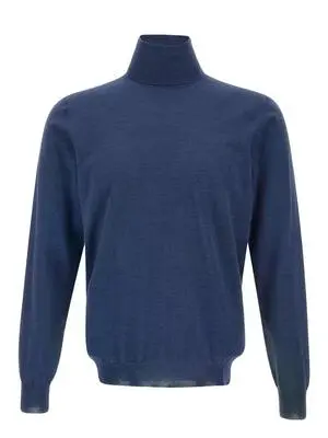 FILIPPO DE LAURENTIIS High-neck Pullover Sweater - Blue