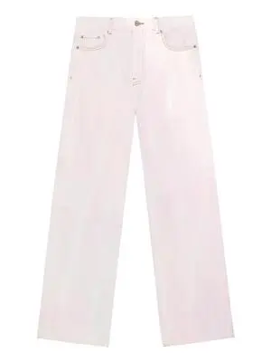 GANNI Logo-patch Jeans - Pink