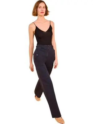 RECTO High-rise Wool Pants - Black | Editorialist